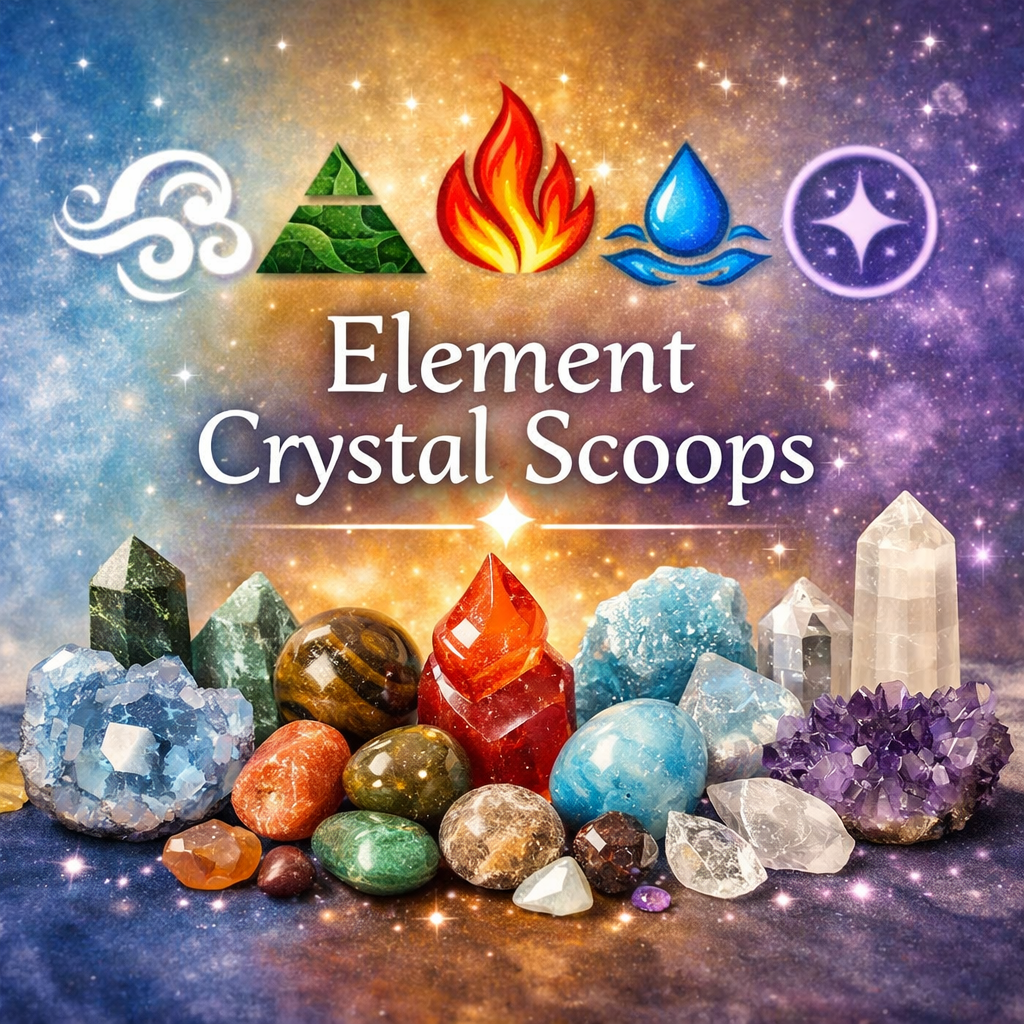 Element Crystal Scoops | Air, Earth, Fire, Water & Ether – Celestial ...